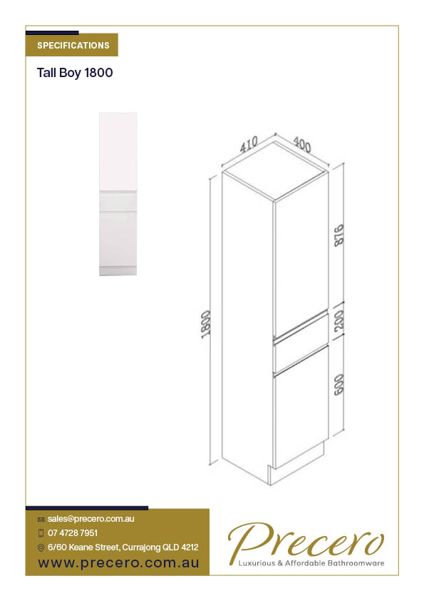 1800mm Waterproof Tall Boy | Precero
